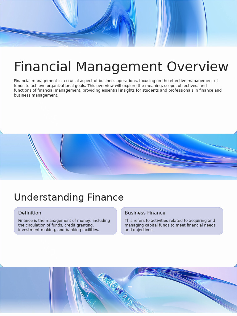Financial Management Overview | PDF | Investing | Economics