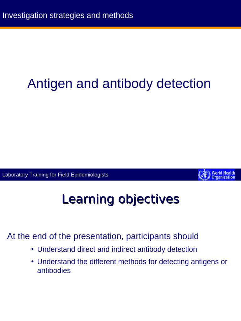 Laboratory Training for Epidemiologists | PDF | Elisa | Antibody