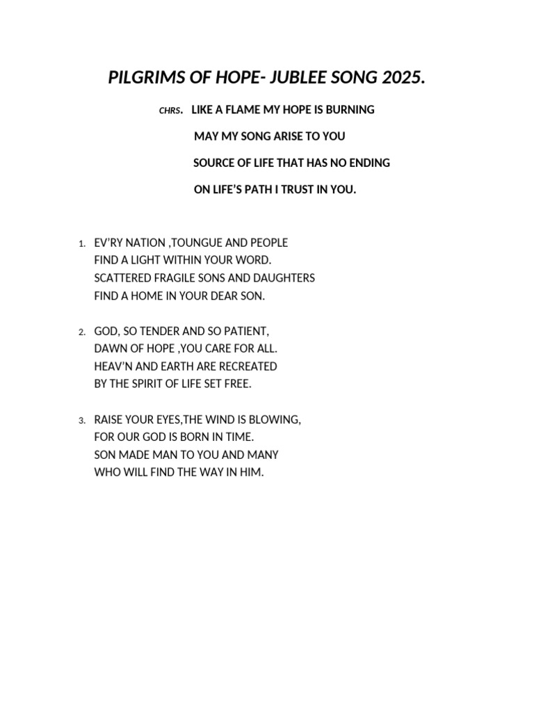 Pilgrims of Hope | PDF