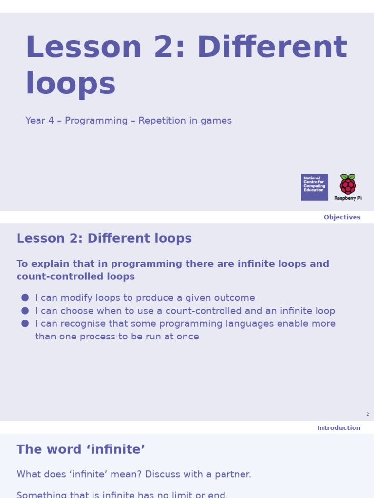 L2 Slides - Repetition in Games - Y4 | PDF | Computer Programming ...