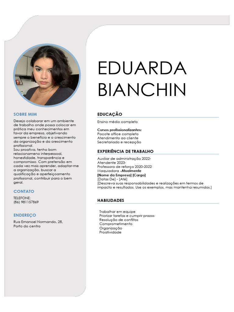 currículo Eduarda | PDF