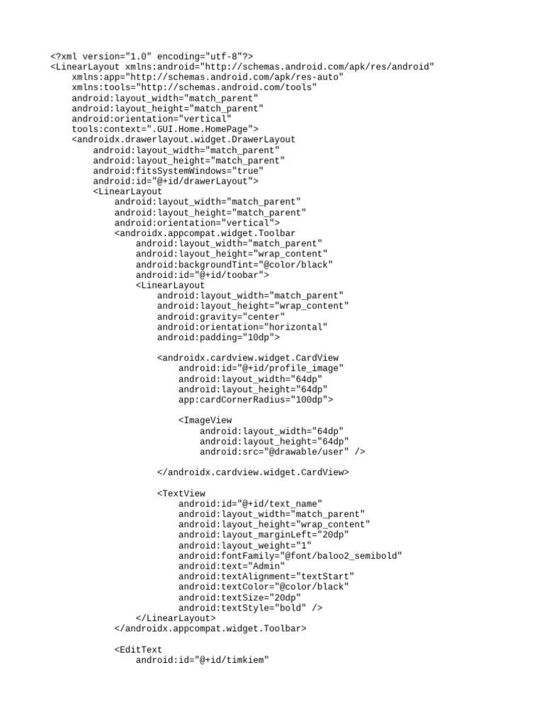 Android Drawer Layout UI Design | PDF