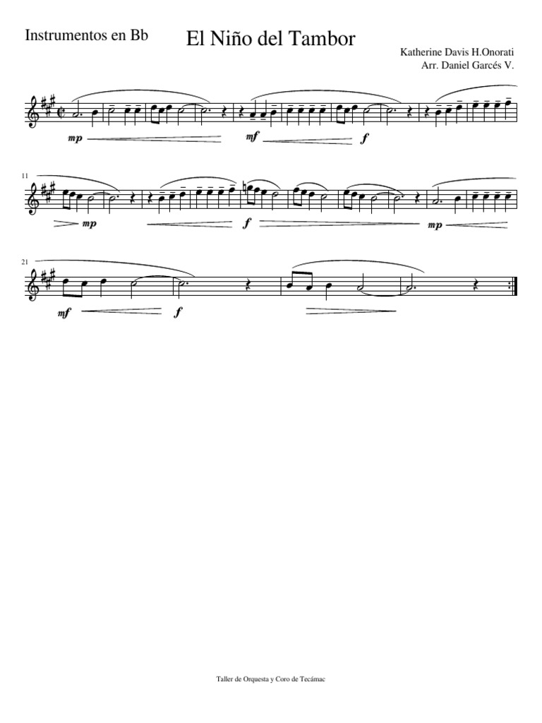 El Niño Del Tambor - BB | PDF