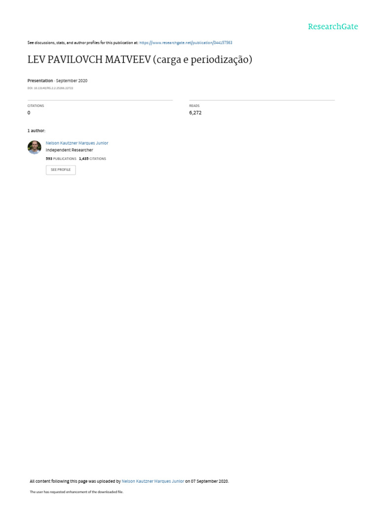 Treinamento Esportivo - Lev Matveev | PDF