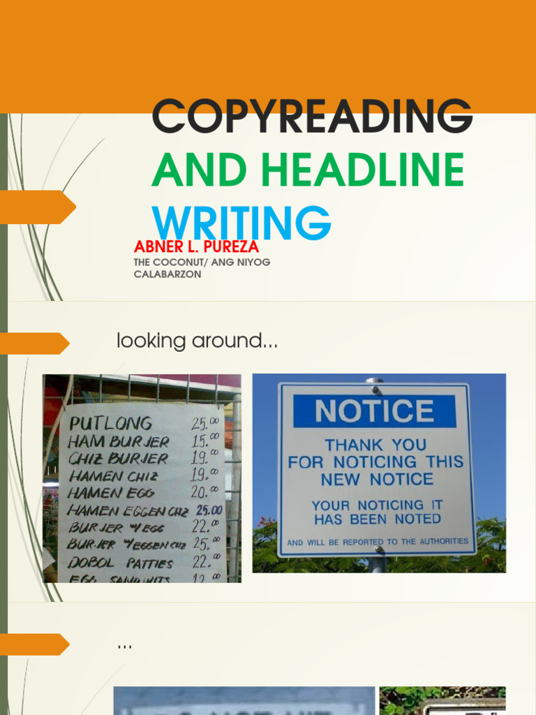 COPYREADING-AND-HEADLINE-WRITING - PPTX 20240927 160115 0000 | PDF ...