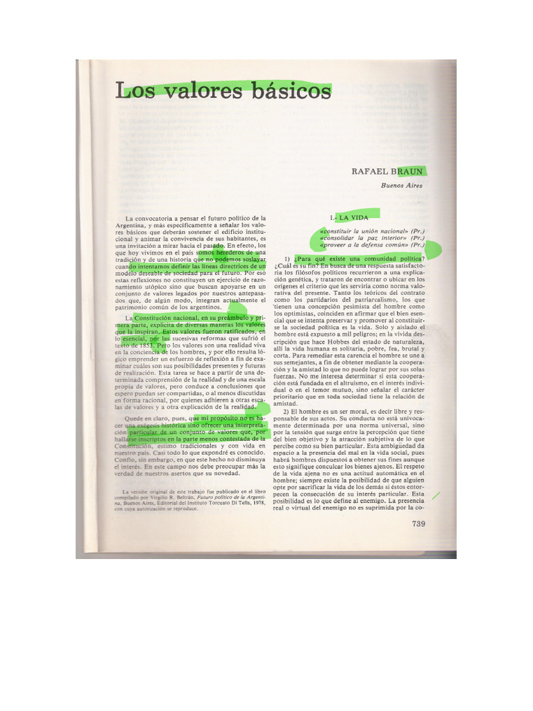 Braun - Los Valores Básicos | PDF