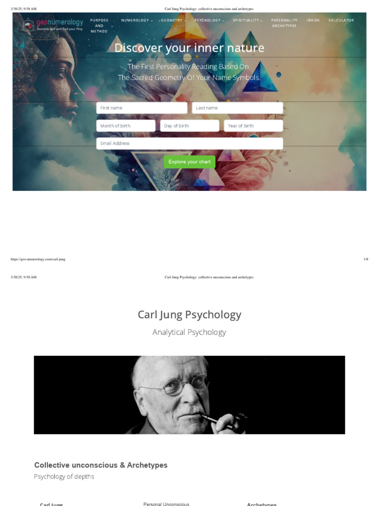 Carl Jung Psychology_ collective unconscious and archetypes | PDF ...