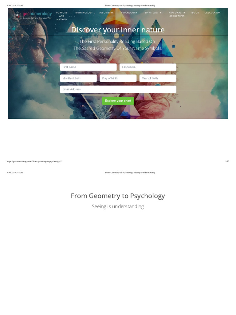 From Geometry To Psychology - Seeing Is Understanding | PDF | Archetype ...