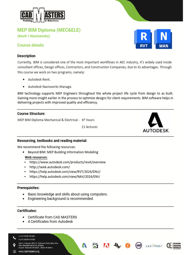 BIM Diploma MEP | PDF | Building Information Modeling | Autodesk Revit