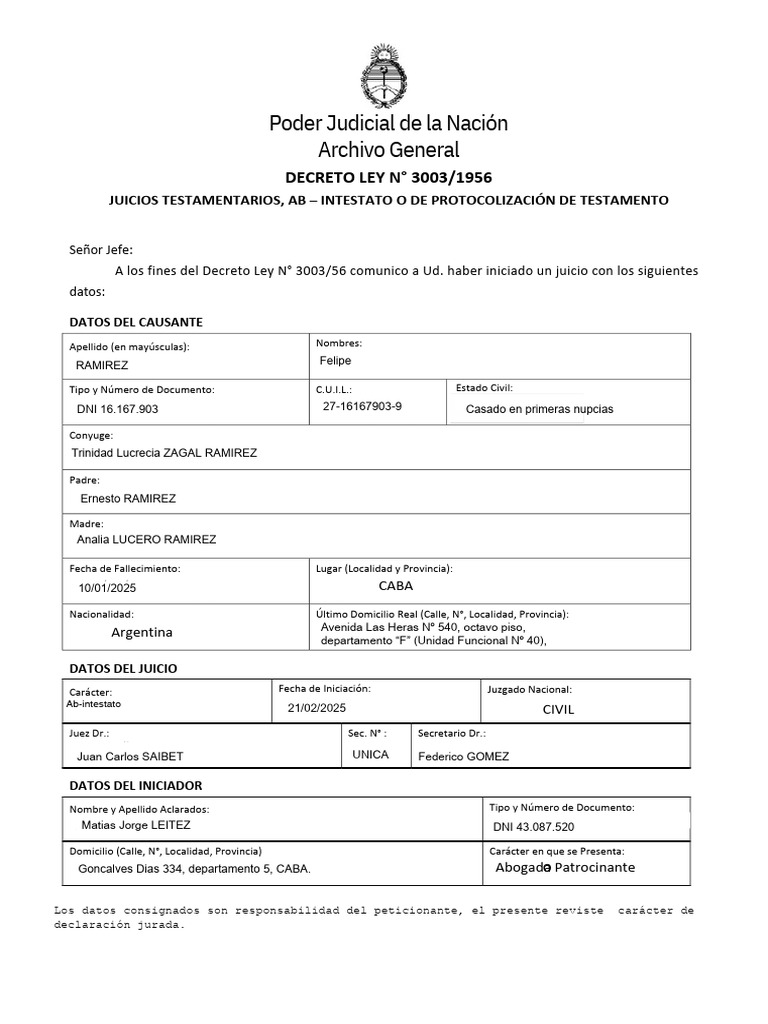 formulario-3003-civil.pdf (1) (1) | PDF | Justicia | Crimen y violencia