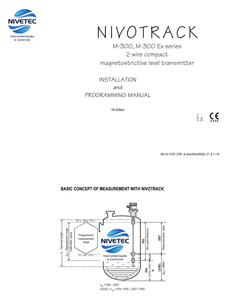 Manual Nivelco Nivotrack M 300-400 Us Nivetec | PDF