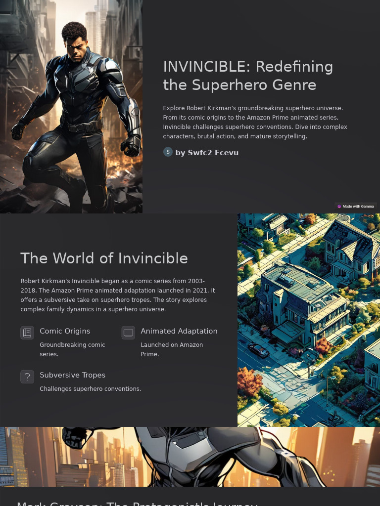 INVINCIBLE Redefining The Superhero Genre | PDF