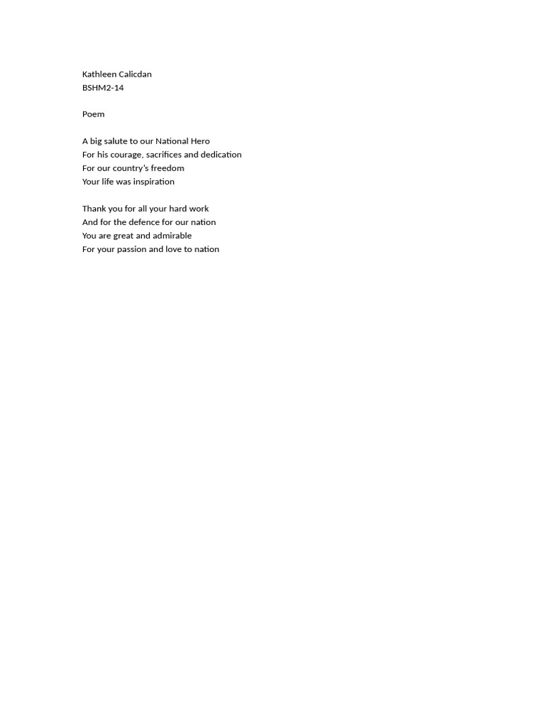 Poem | PDF