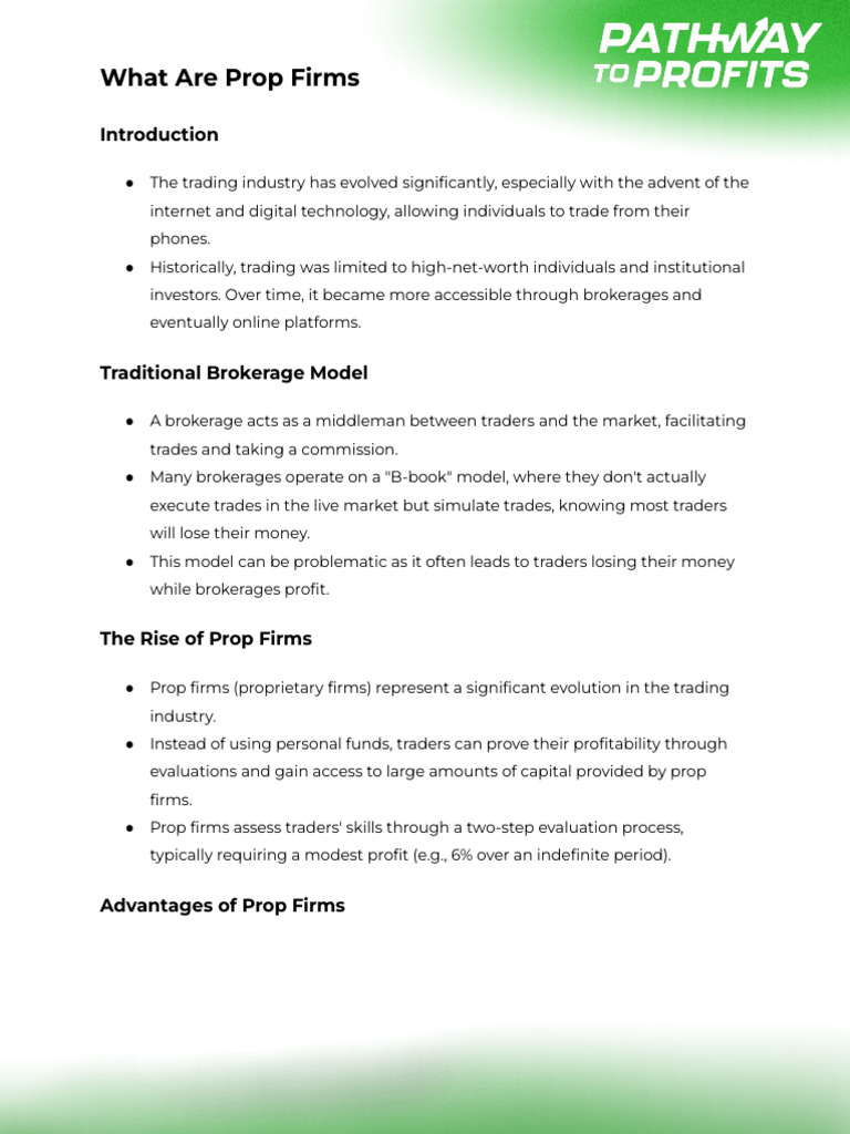 Understanding Prop Firms in Trading | PDF | Risk Management | Risk