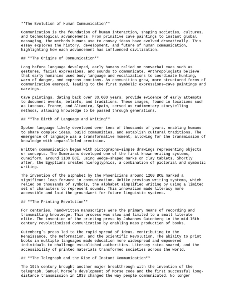 The Origins of Communication | PDF | Communication | Augmented Reality