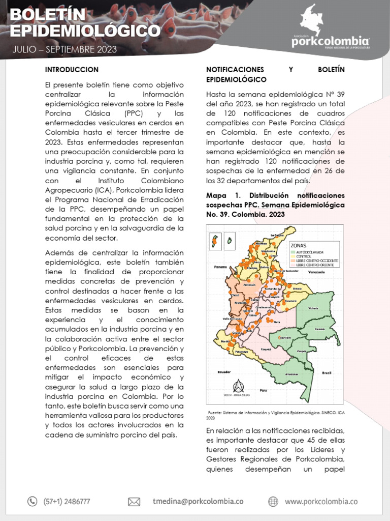 Boletín Epidemiológico PPC Colombia 2023 | PDF | Medicina | Ciencias de ...