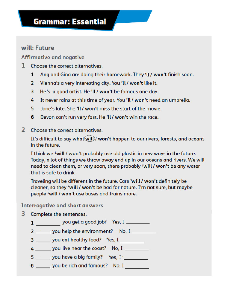 Revision - Will vs Going to | PDF