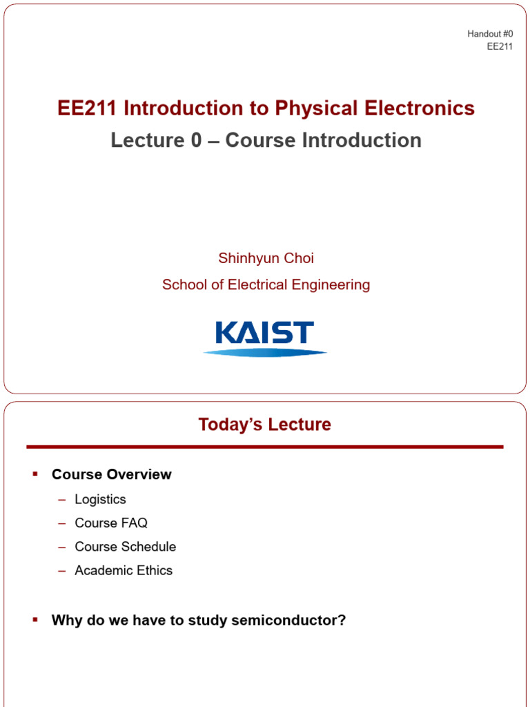 HO0 - Lec0 - Course Introduction | PDF | Operating System | Computer Hardware
