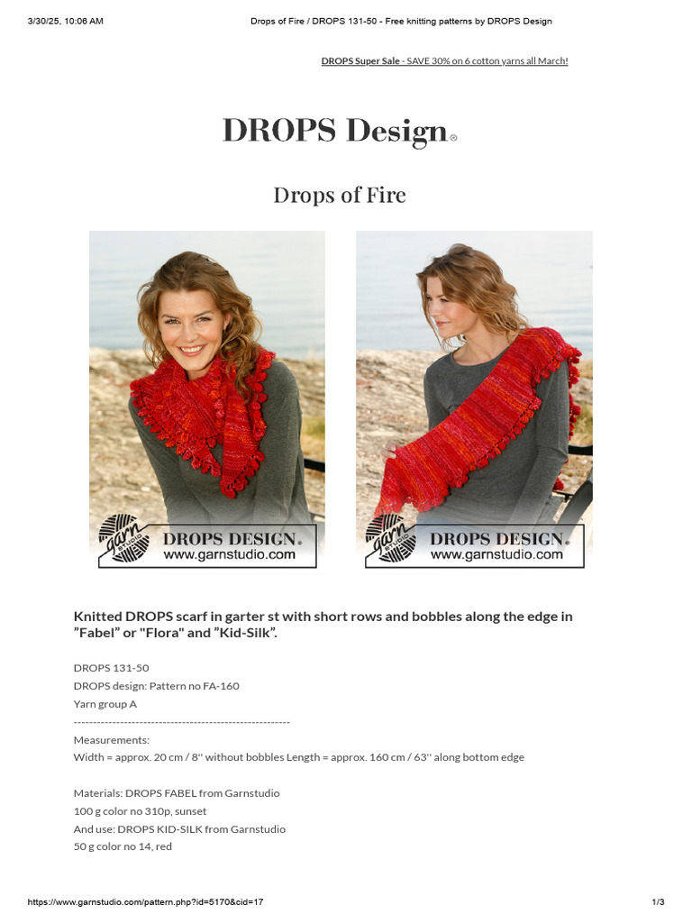 Drops of Fire - DROPS 131-50 - Free Knitting Patterns by DROPS Design ...
