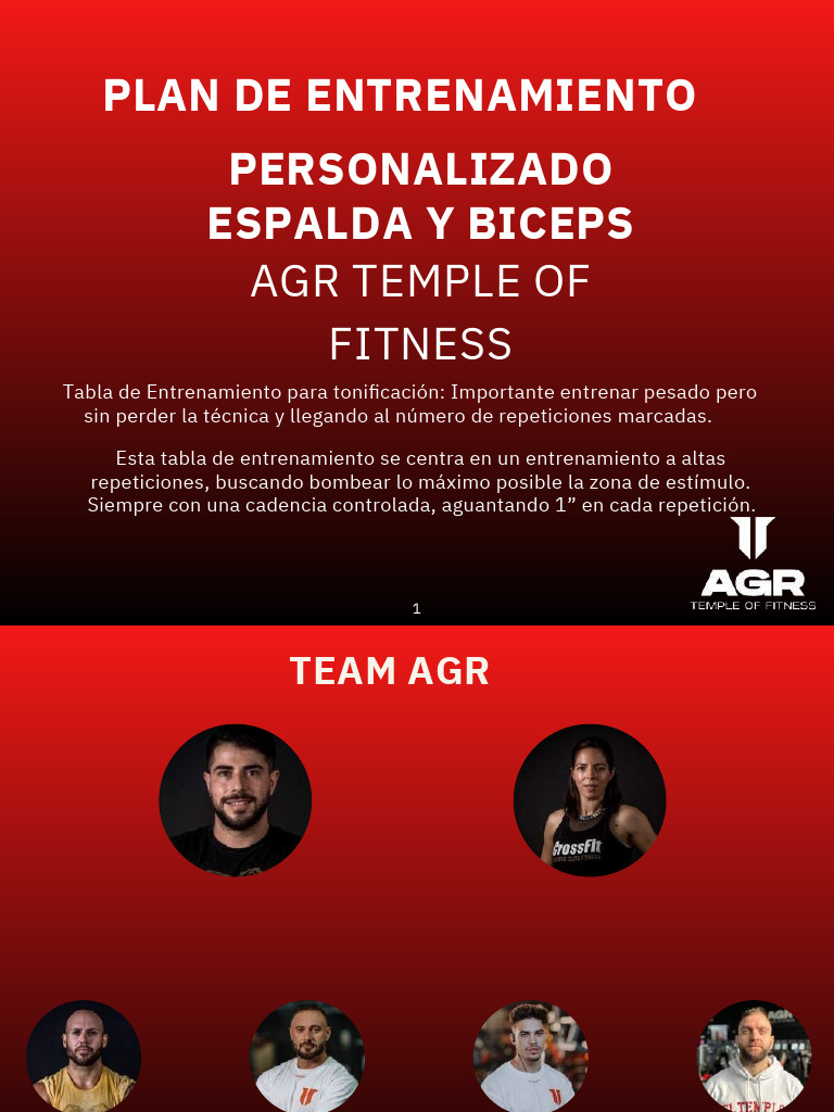 Rutina de Espalda y Biceps.pdf | PDF | Nutrición | Dieta y nutrición