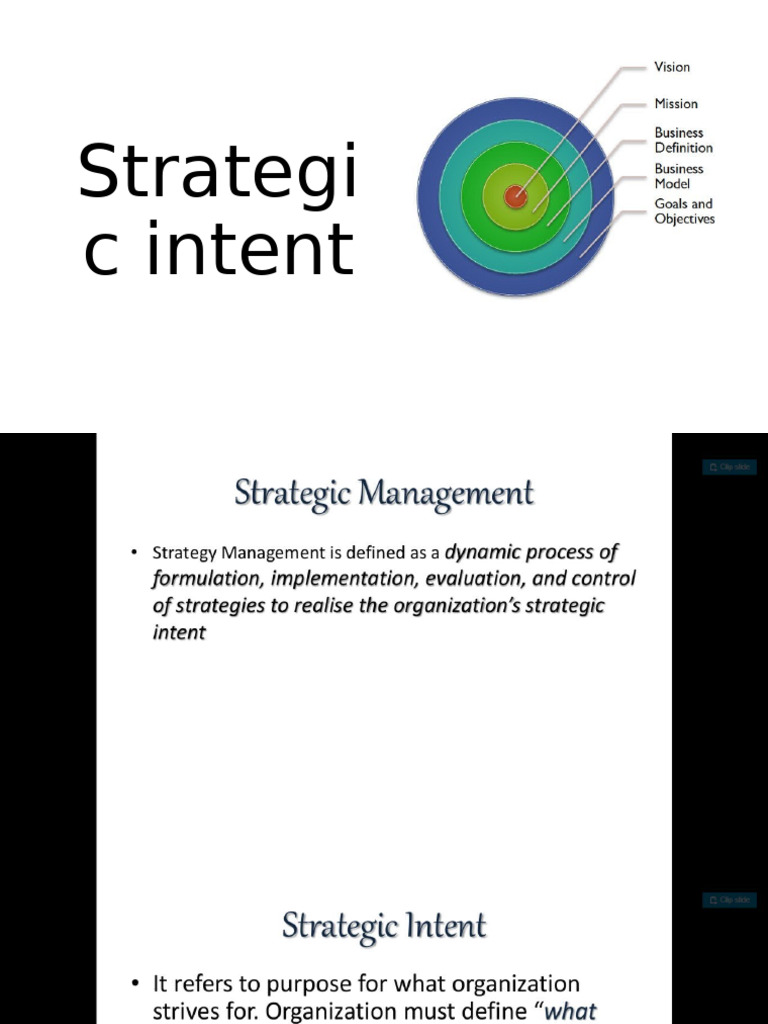 Strategy Intent | PDF