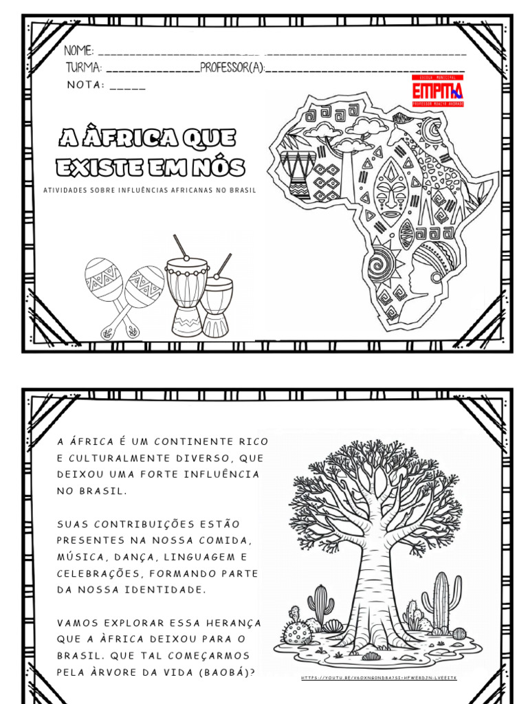 A África Que Existe em Nós 1 Ano | PDF | África | Árvores