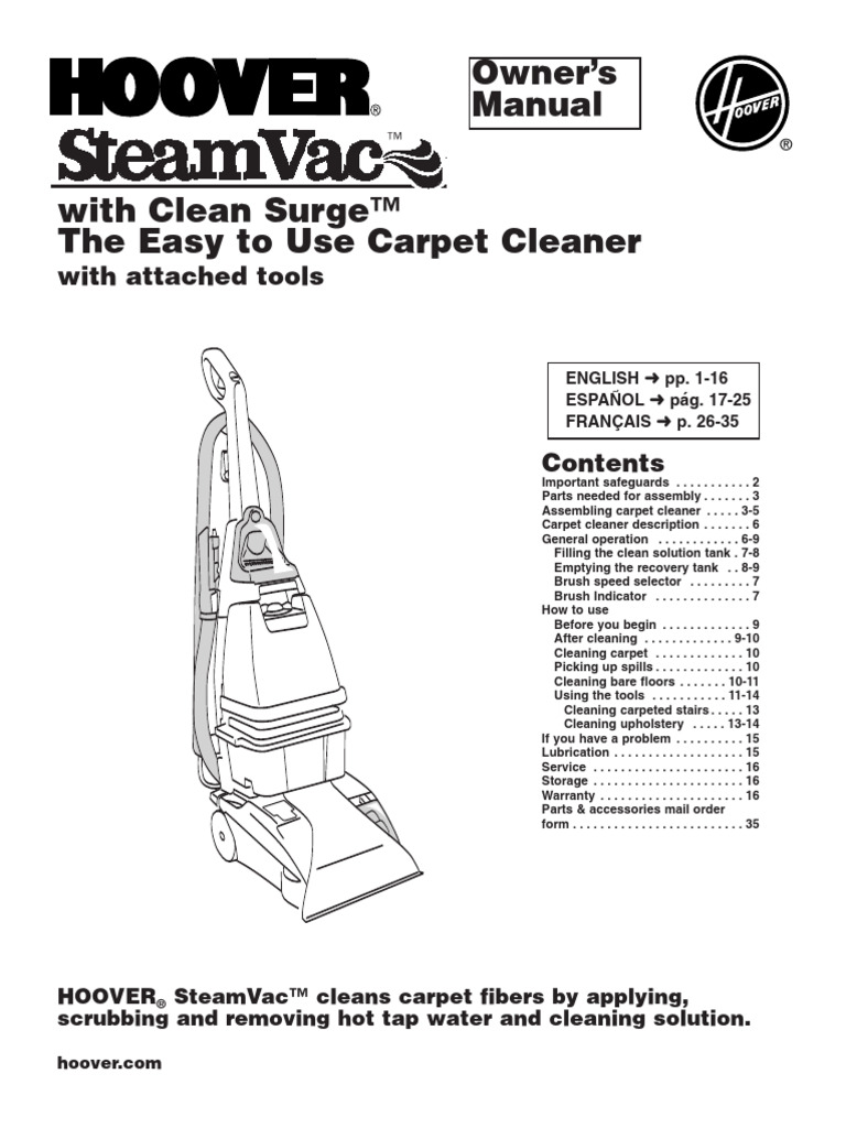 Hoover-F5915-900-Manual | PDF | Vacuum Cleaner | Screw