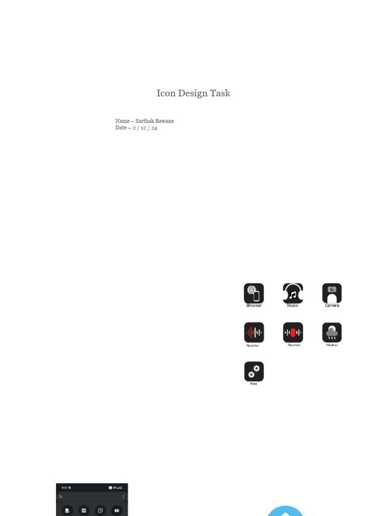 Icon Design Task - Submission | PDF