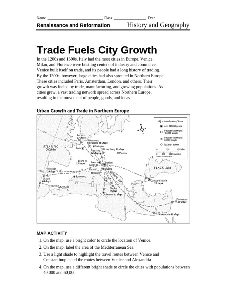 2-Renaissance and Reformation Trade Activity | PDF