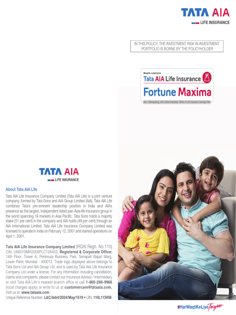 Fortune-Maxima-V8-Brochure | PDF | Insurance | Investing