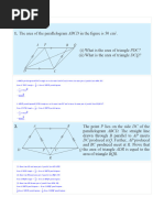 Area of Parallelogram Exam Questions | PDF | Area | Elementary Mathematics