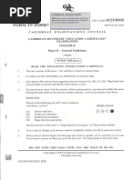 CSEC English B Multiple P1 2020 | PDF