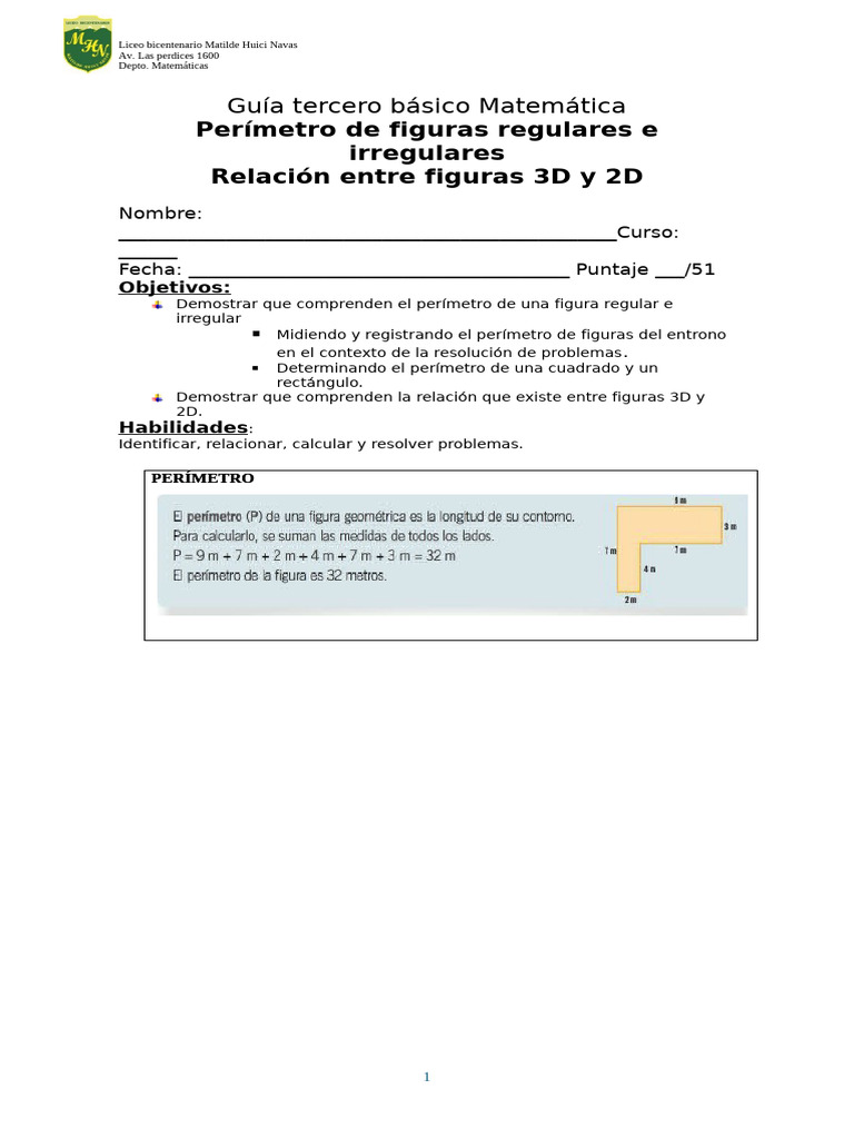 Guía Tercero Básico Matemática | PDF