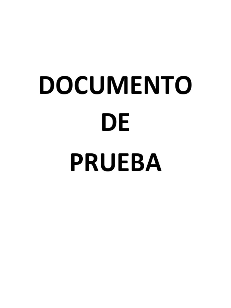 Documento de Prueba | PDF