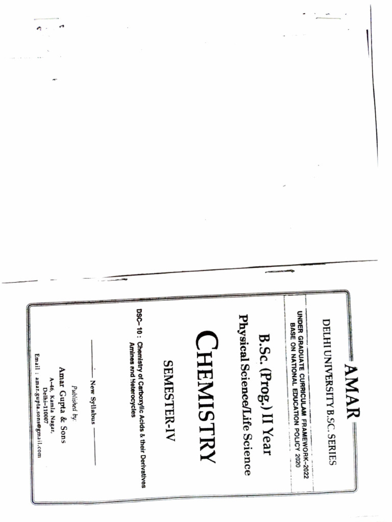 Pyq Chemistry 4th Sem | PDF