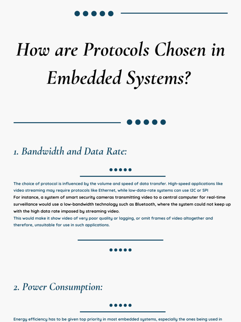 How Are Protocols Chosen in Embedded Systems | PDF | Embedded System ...