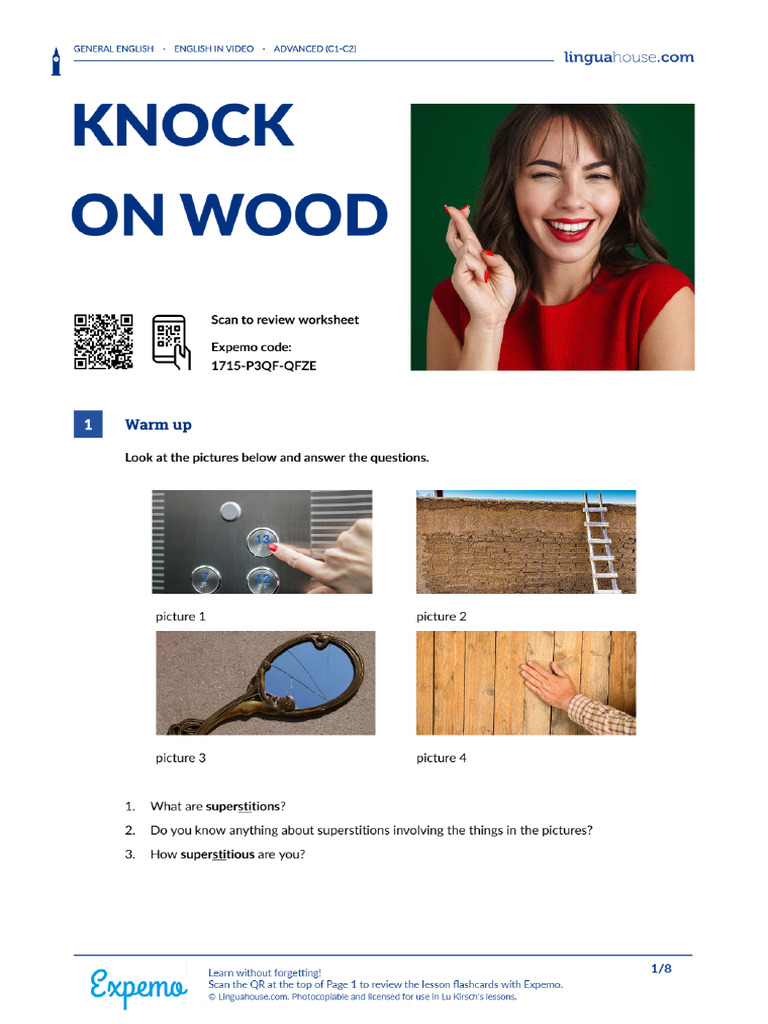 N5 Knock on Wood Worksheet | PDF