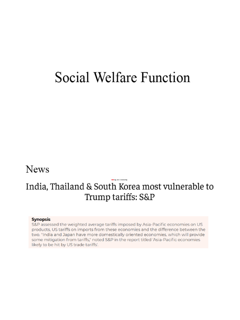 Bergson-Samuelson Social Welfare Function | PDF | Welfare Economics | Utility