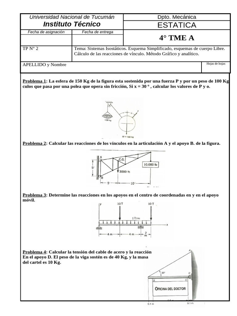 Estatica TP #2 2021 | PDF
