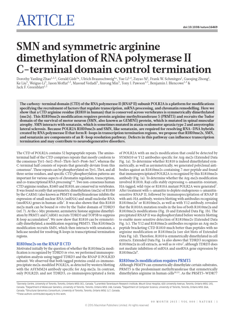 Yan Ling Zhao 2015 | PDF | Cell Biology | Proteins