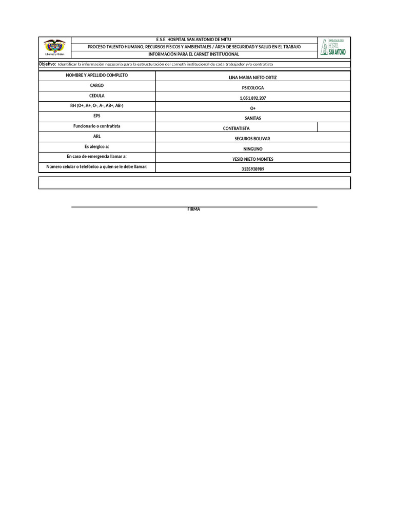 Formato Carnet | PDF