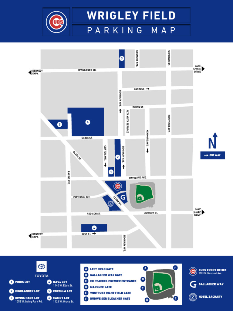 Wrigley Field Parking Map | PDF | Wrigley Field | Chicago Cubs