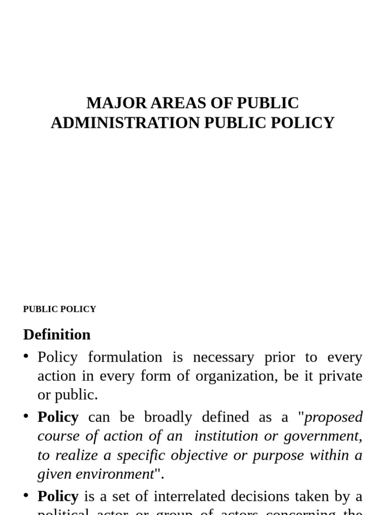 Major Areas of Public Administration Public Policy | PDF | Taxes ...
