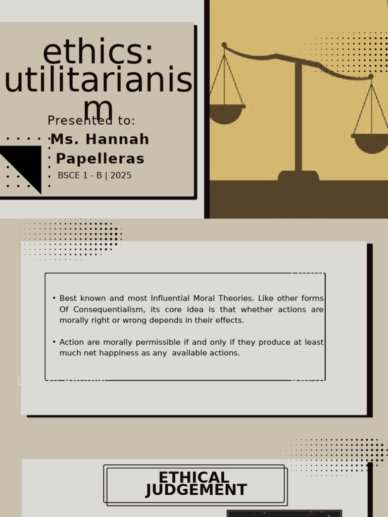 Ethics Utilitarianism | PDF | Utilitarianism | Pleasure
