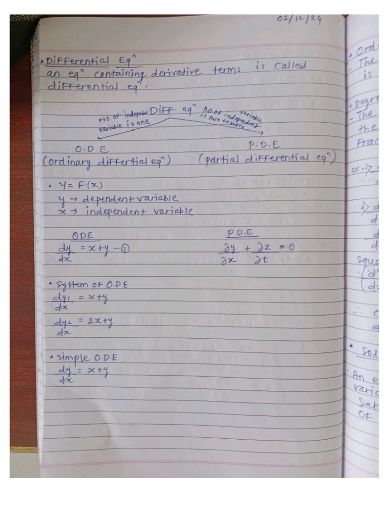 Differential Equation Maths Pdf
