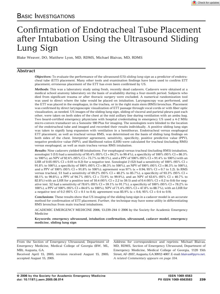 Academic Emergency Medicine - 2008 - Weaver - Confirmation of ...