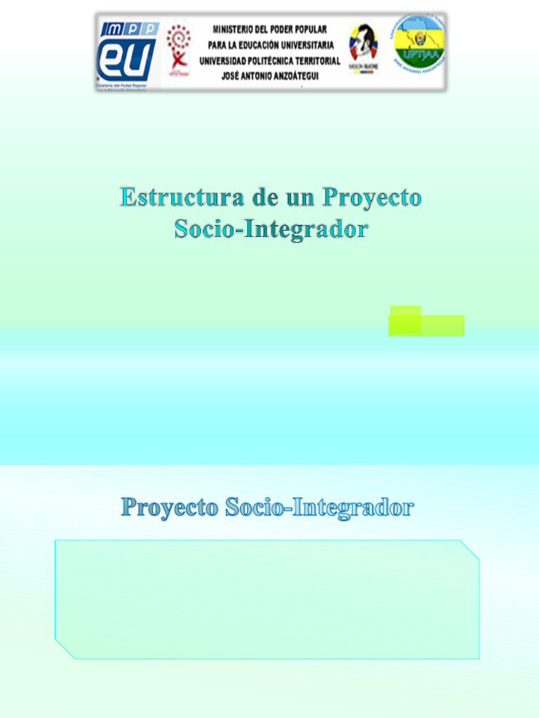 Estructura de un proyecto socio-integrador | PDF | Planificación