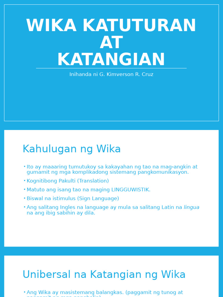 Wika Katuturan | PDF