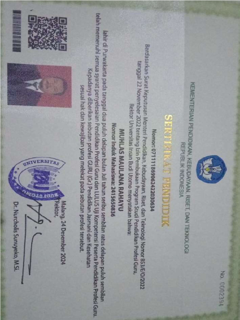 Sertifikat Ulas | PDF