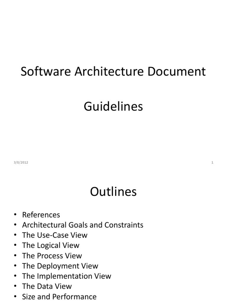 Software Architecture Document Pdf Use Case System
